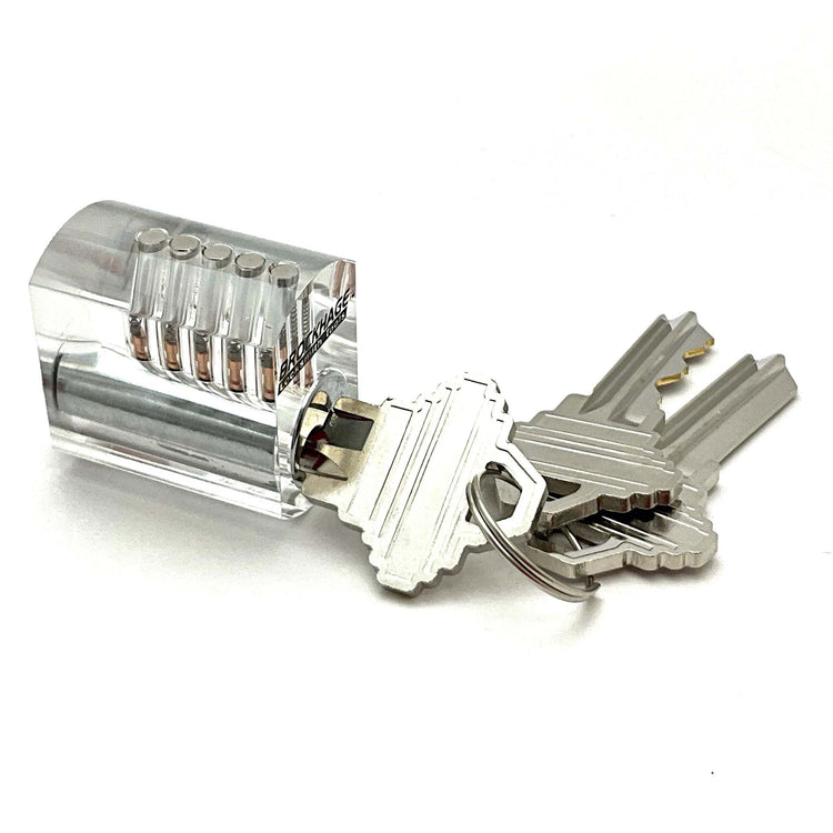 Transparent Practice Lock with Spool Pins
