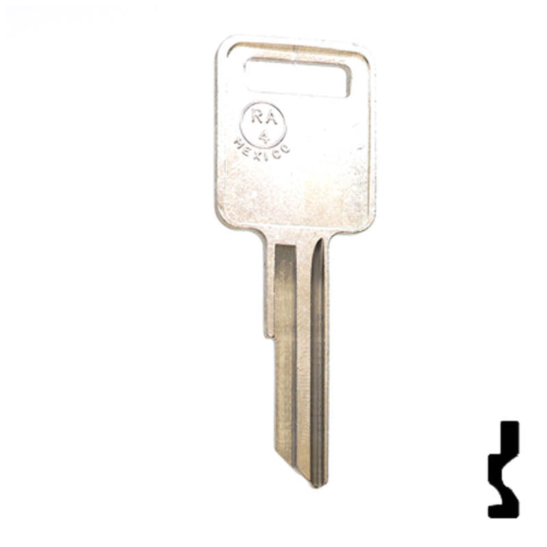 Uncut Key Blank | Freightliner, GM | RA4, 1970AM