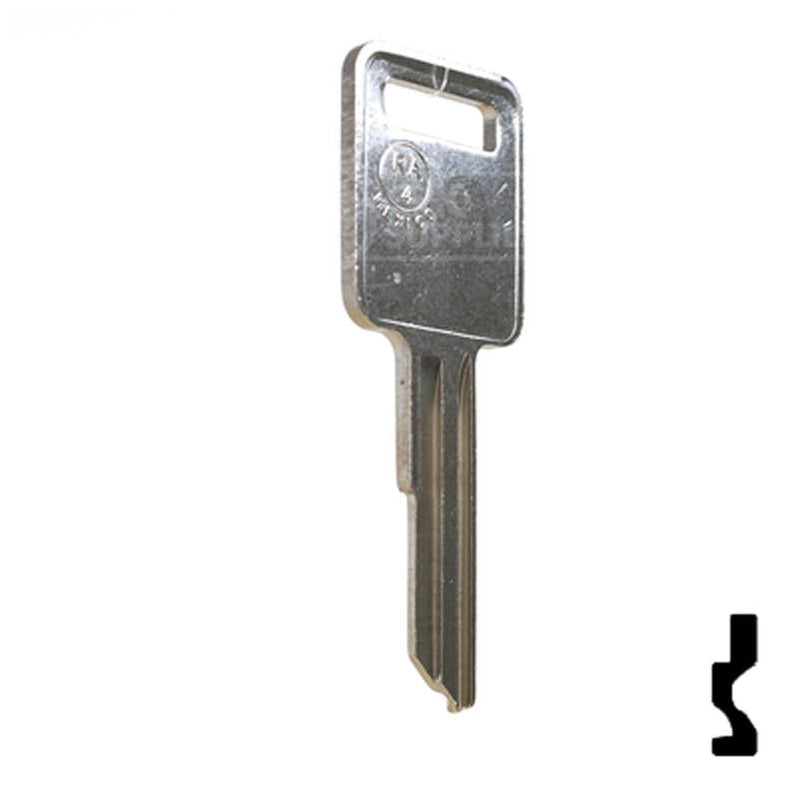 Uncut Key Blank | Freightliner, GM | RA4, 1970AM