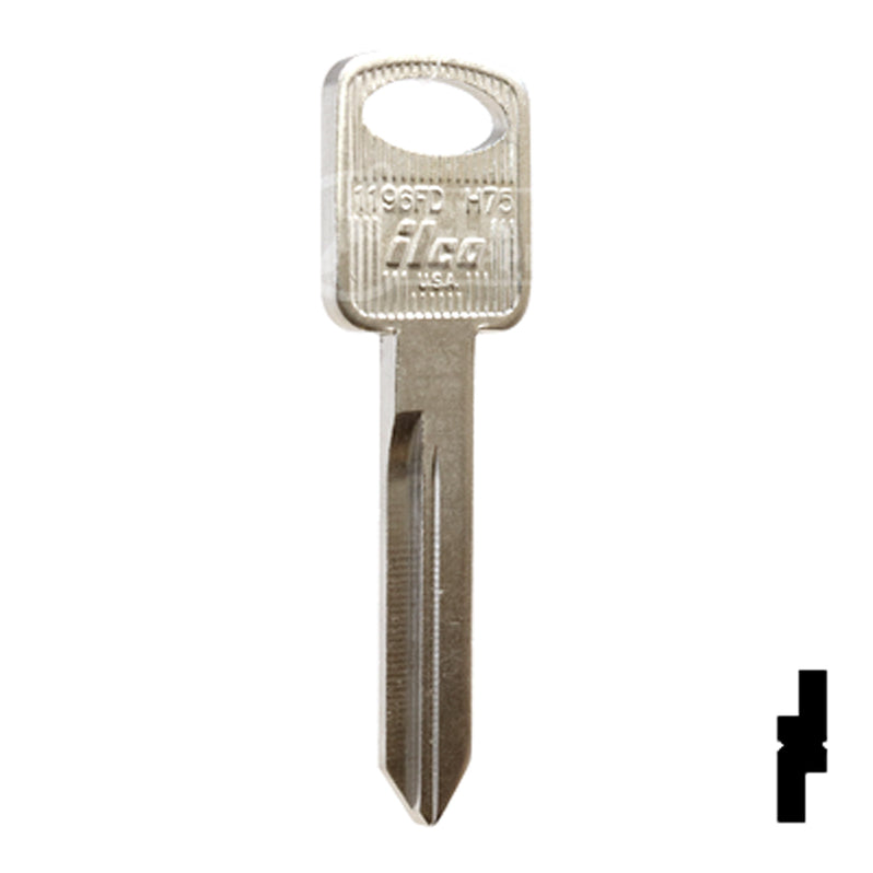 Uncut Key Blank | Ford | 1196FD, H75