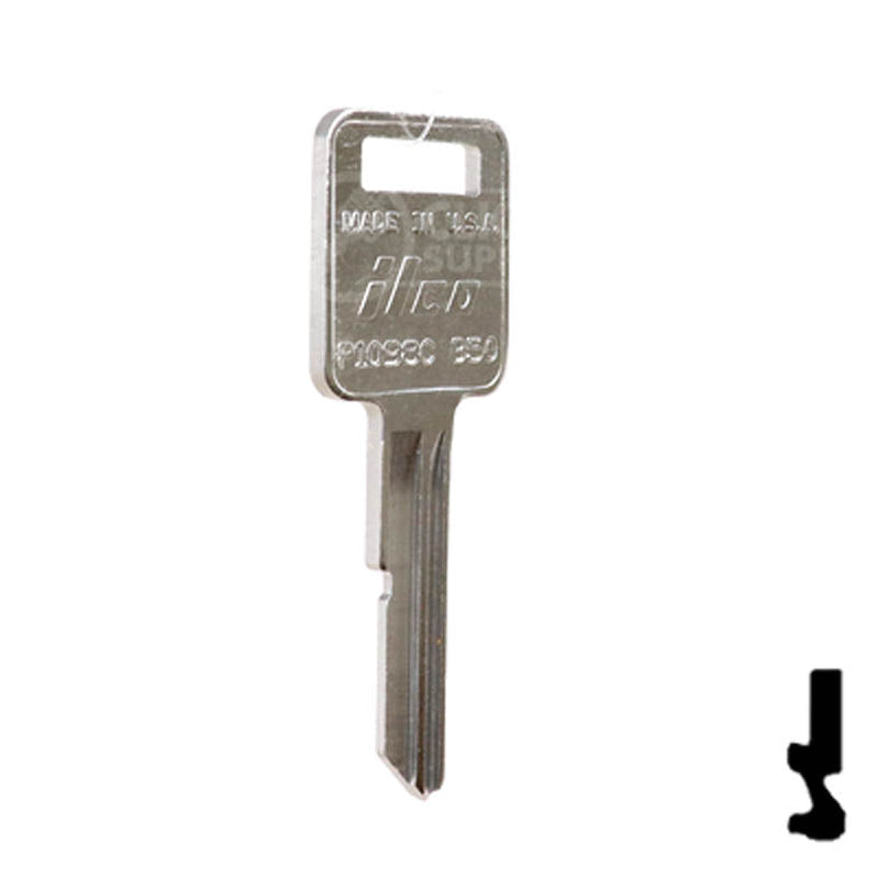 Uncut Key Blank | General Motors | P1098C, B50