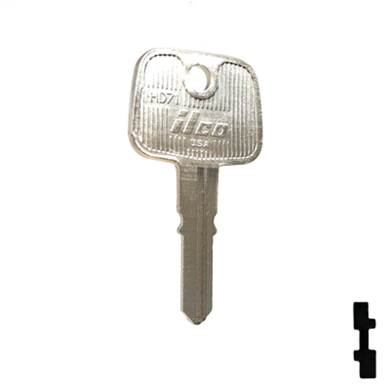 Uncut Plastic Head Key Blank | Honda | HD71
