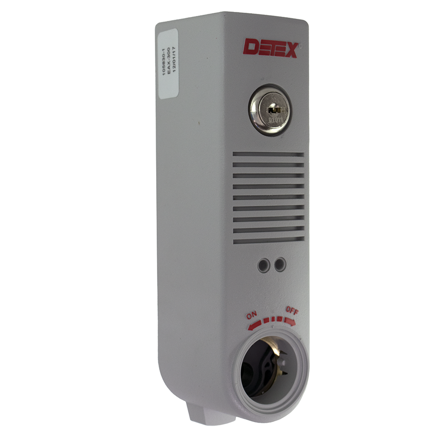 Detex EAX-300 Door Prop Exit Alarm - Battery-Powered, Gray