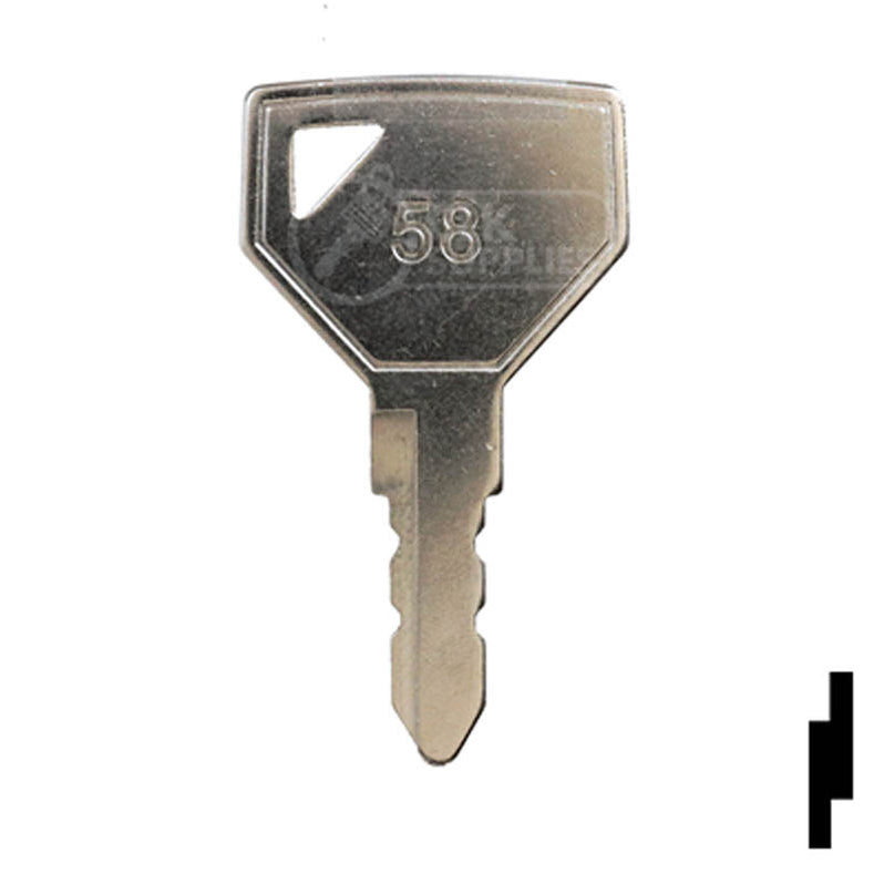 Precut Tractor Key | Yanmar, John Deere | EQ-58, 52160