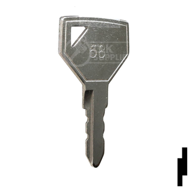 Precut Tractor Key | Yanmar, John Deere | EQ-58, 52160