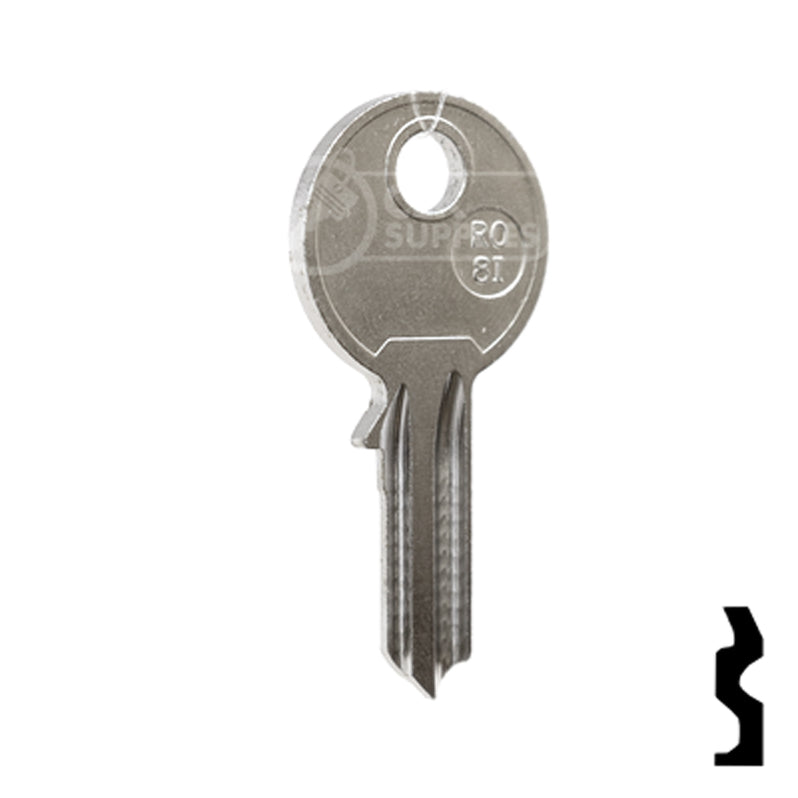 Uncut Key Blank | Ronis | RO-8I, R7DC