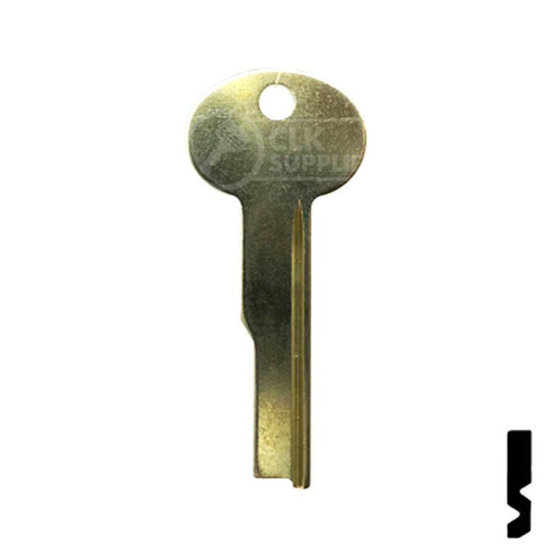 Uncut Key Blank | Flat Steel | LB3