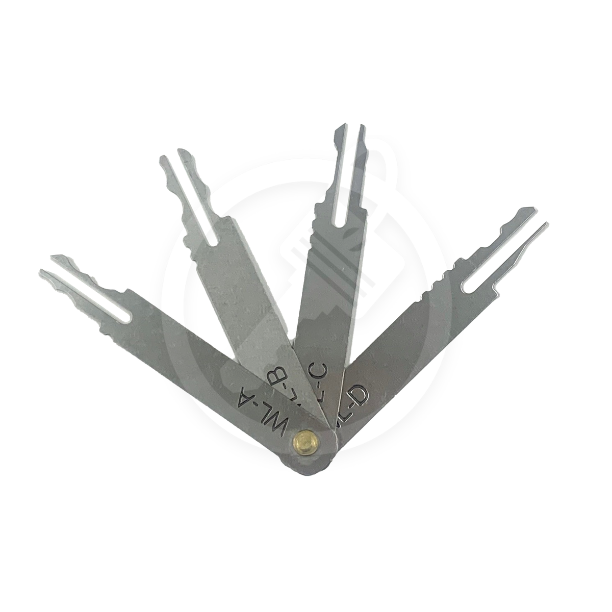 4 Piece Chicago-Style Wafer Lock Pick Set with Riveted Handles