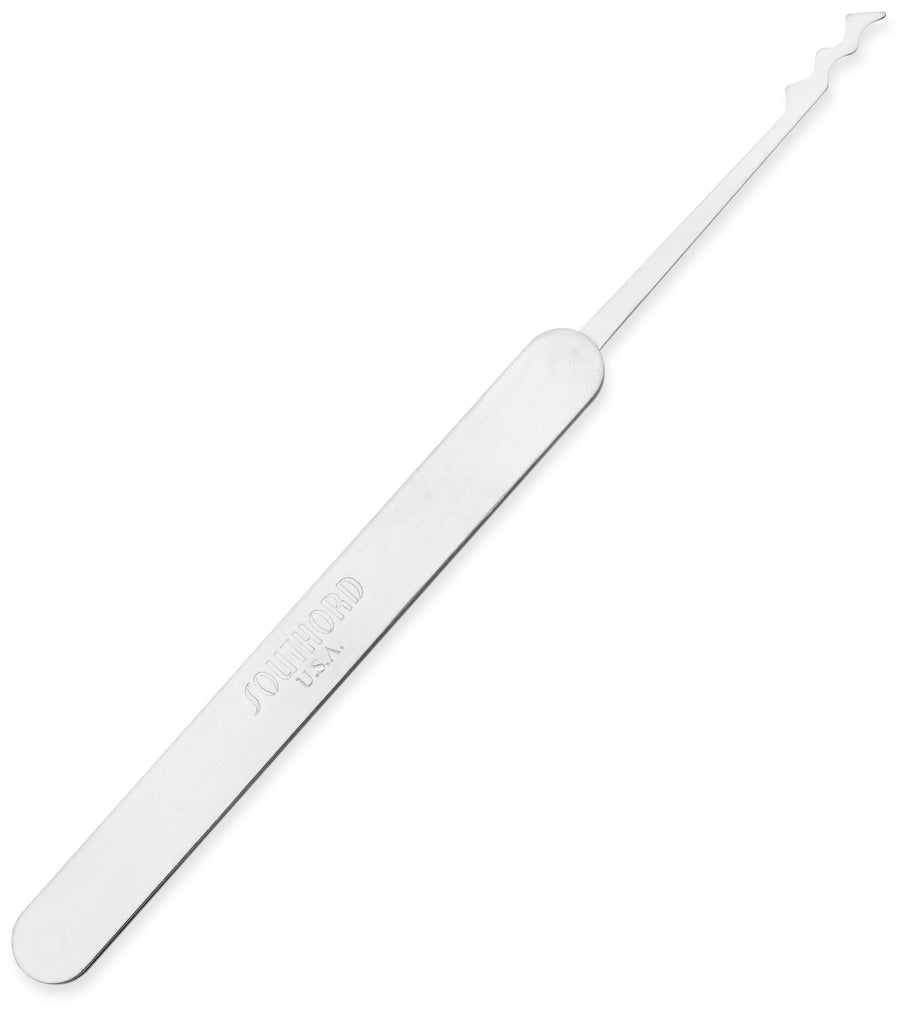SouthOrd Long Sharp Rake Slimline Lock Pick w/ Metal Handle — CLK Supplies