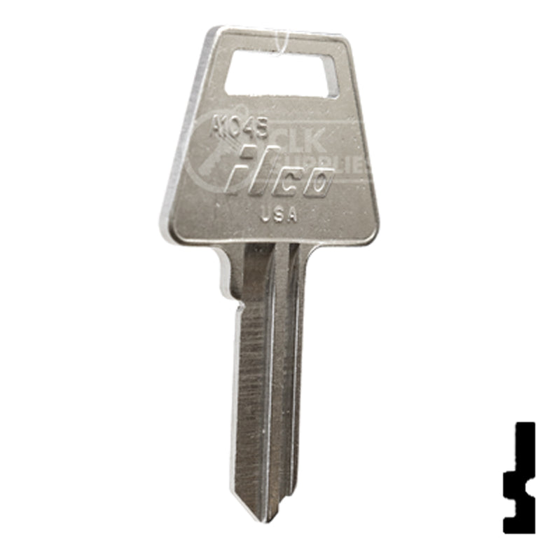 Uncut Key Blank | American Padlock, Junckunc | A1045