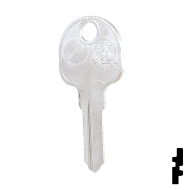 Uncut Key Blank | Hafele | HAF-2D