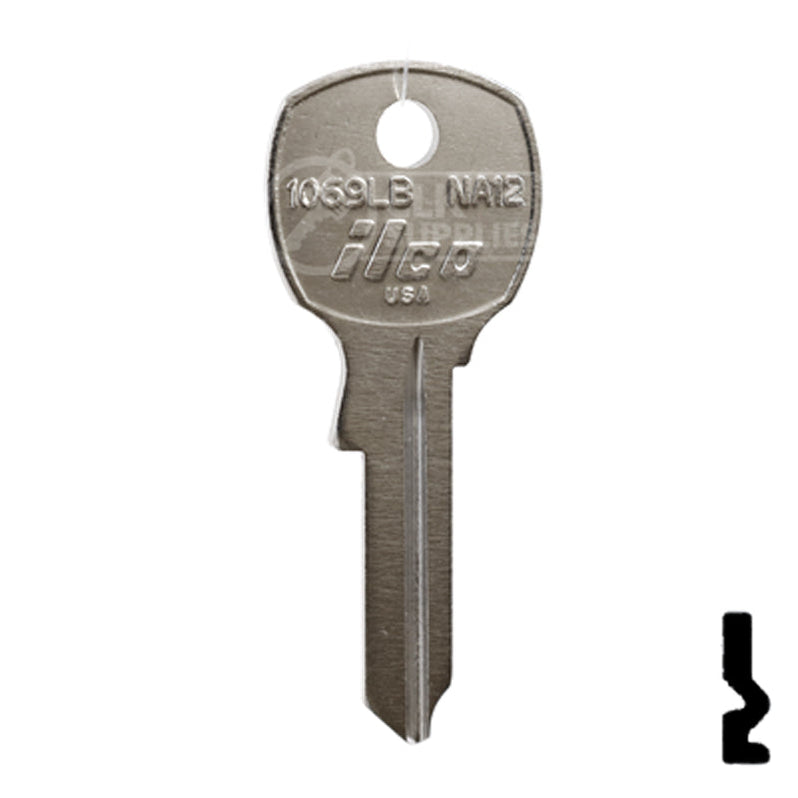Uncut Key Blank | National | 1069LB, NA12