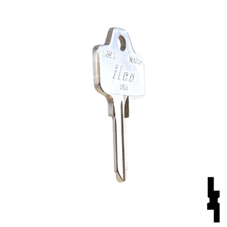 Uncut Key Blank | National | 1692, NA15