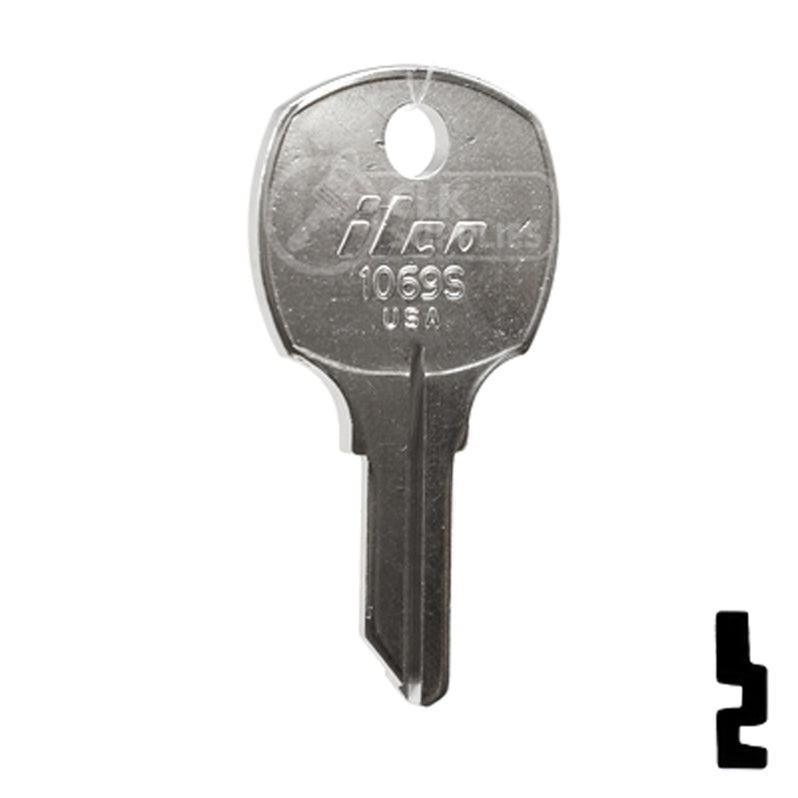 Uncut Key Blank | National Cabinet | 1069S