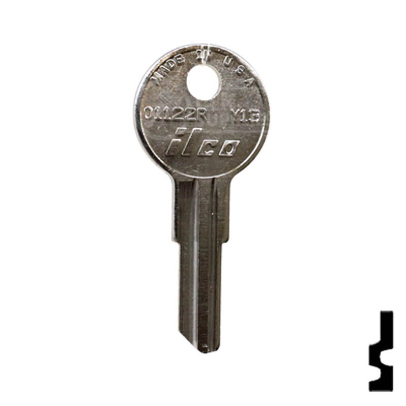 Uncut Key Blank | Yale | 01122R, Y13