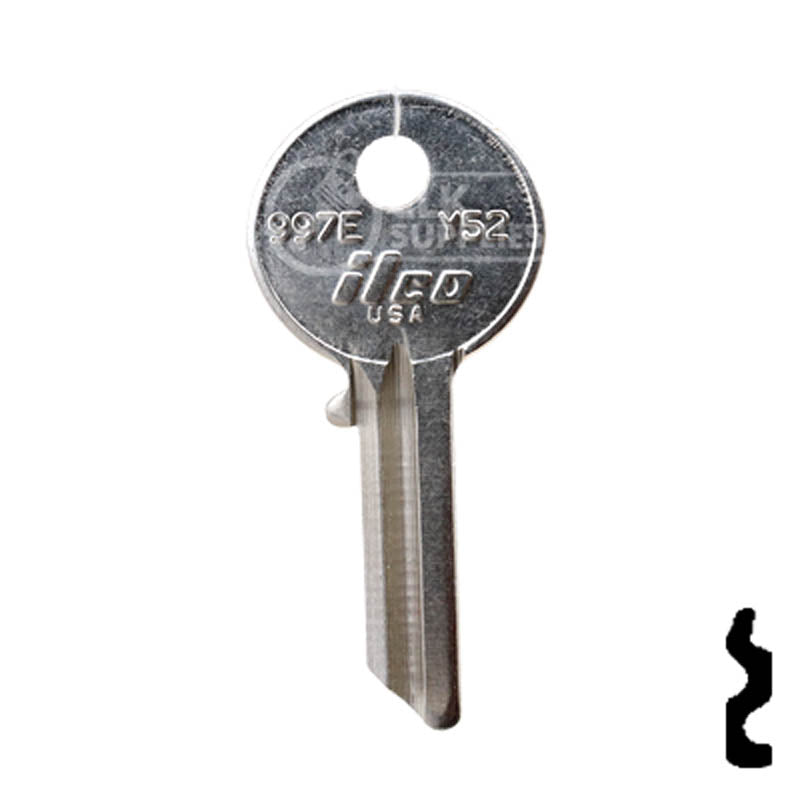 Uncut Key Blank | Yale | 997E, Y52