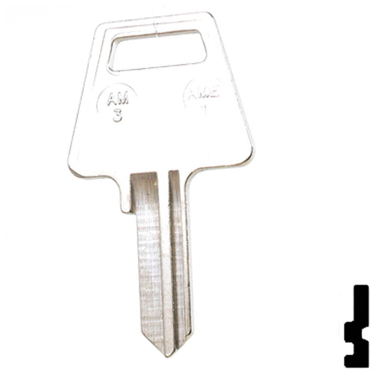 Padlock Key Blanks | Uncut Key Blank | American Padlock | AM3, 1045 by ...