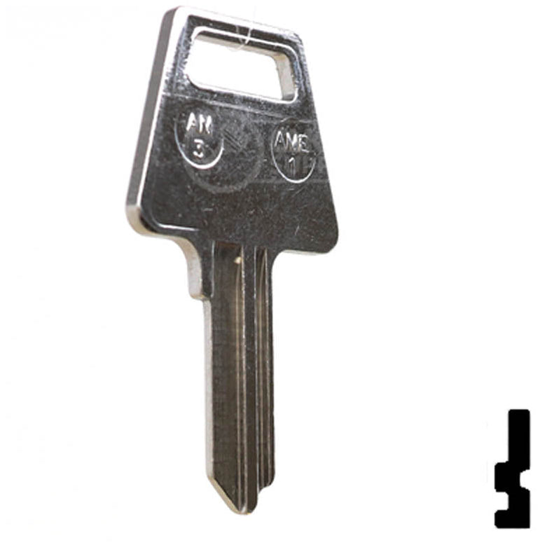Padlock Key Blanks | Uncut Key Blank | American Padlock | AM3, 1045 by ...