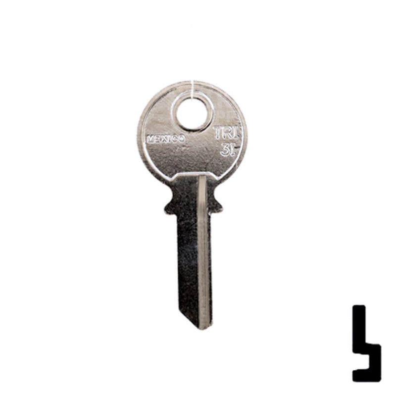 Uncut Key Blank | Tri-Circle | TRI-3I