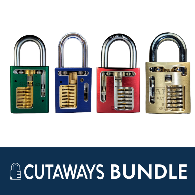 Cutaway Padlock Bundle | Lockpicking Training Tool - 4 pcs