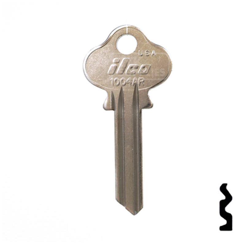 Residential Key Blanks | Uncut Key Blank | Lockwood | 1004AR by Ilco | CLK Supplies