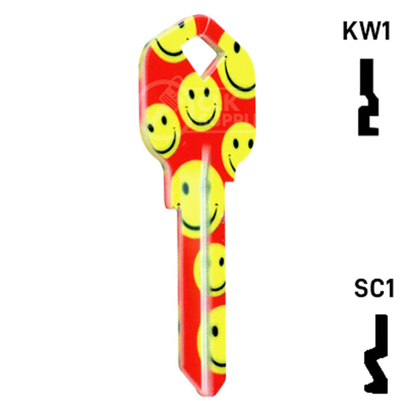 Residential Key Blanks | Happy Keys- Happy Faces Key (Choose Keyway) by ...