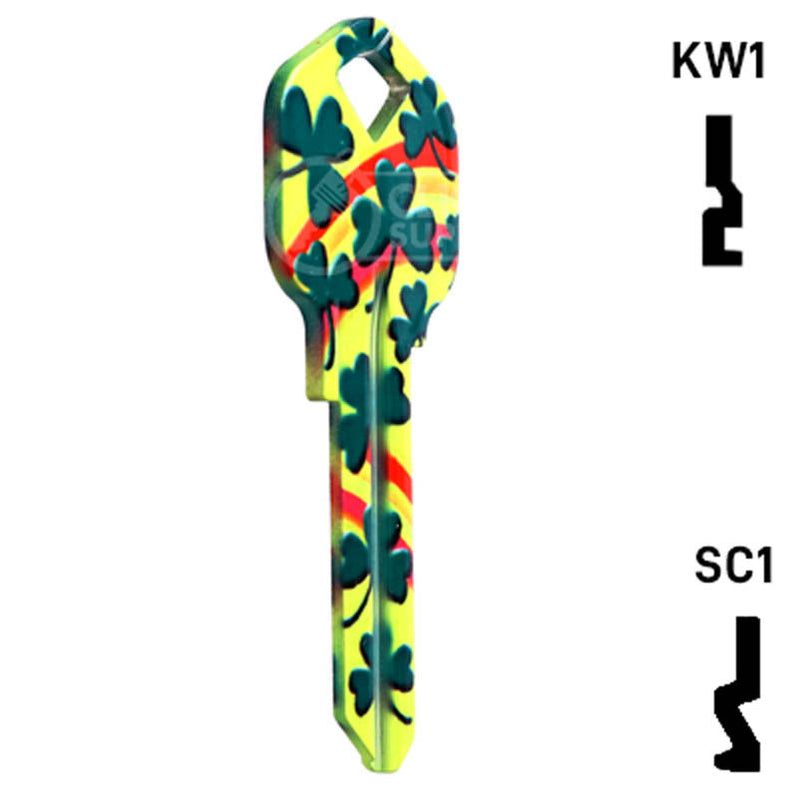 Happy Keys- Rainbow Clover Key (Choose Keyway)