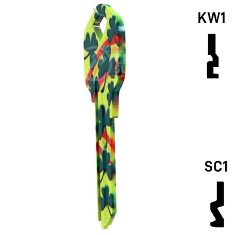 Happy Keys- Rainbow Clover Key (Choose Keyway)