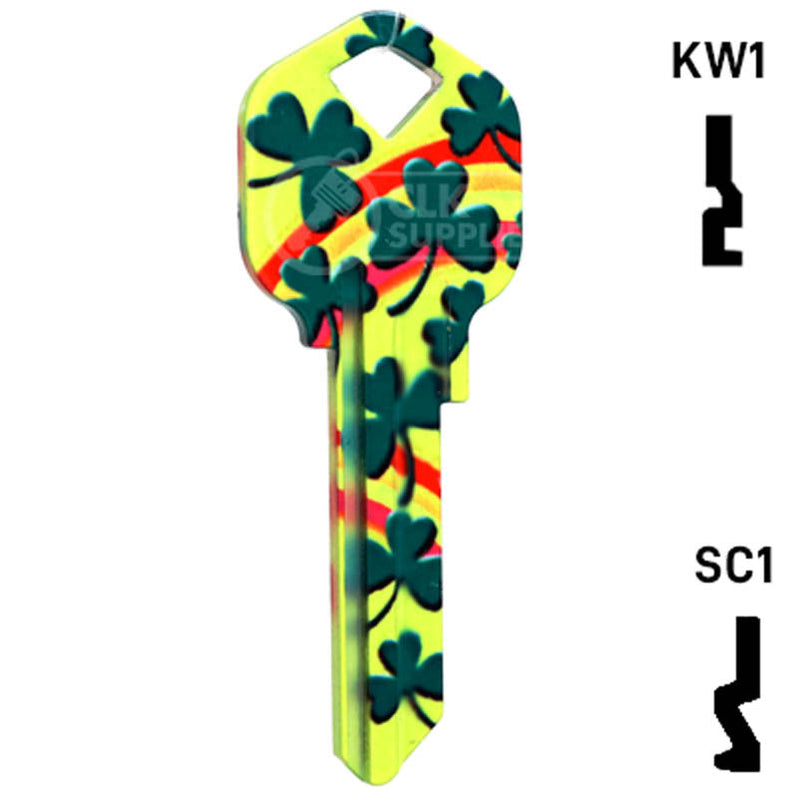 Happy Keys- Rainbow Clover Key (Choose Keyway)