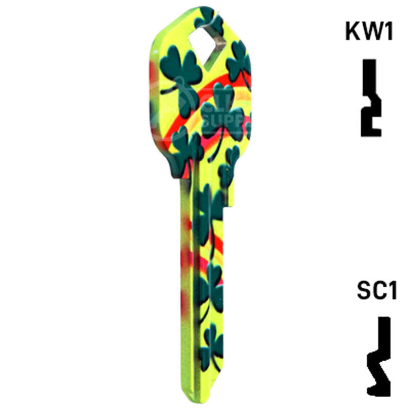 Happy Keys- Rainbow Clover Key (Choose Keyway)
