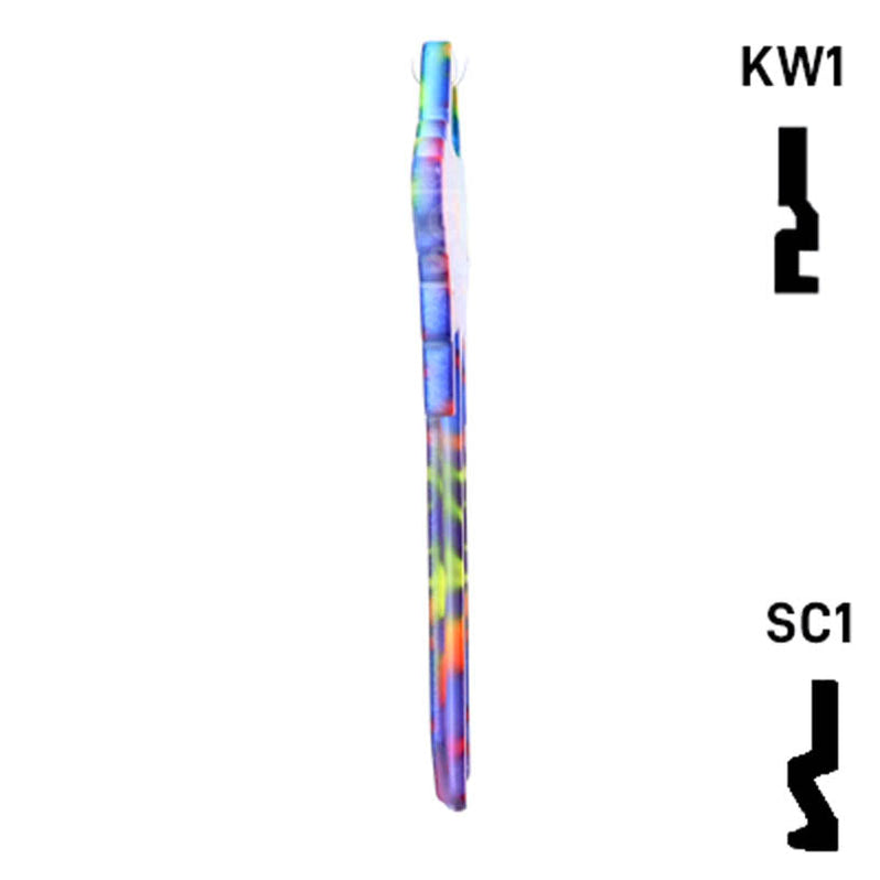 Residential Key Blanks | Happy Keys- Rainbow Swirl Key (Choose Keyway ...