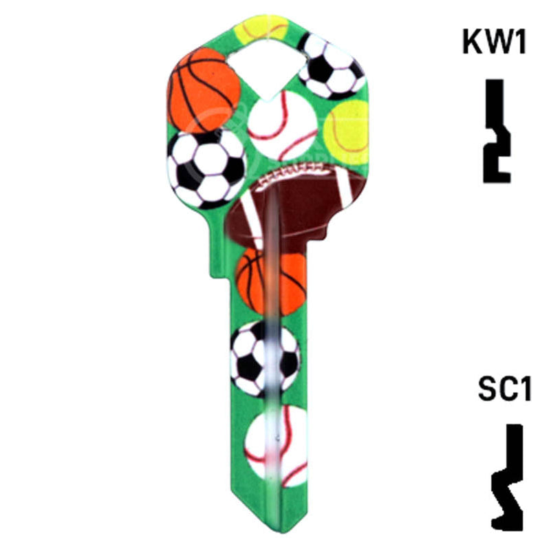 Residential Key Blanks | Happy Keys- Sports Key (Choose Keyway) by ...