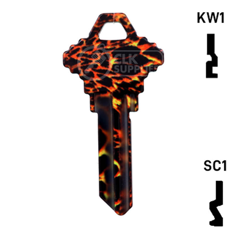 Happy Keys- Tiger Print Key (Choose Keyway)