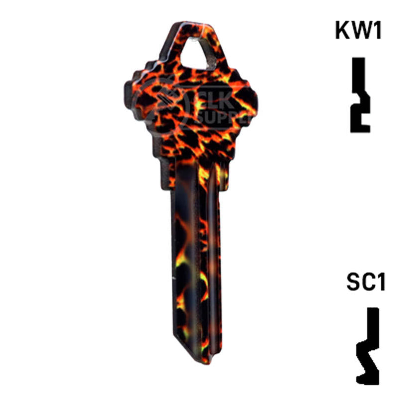 Residential Key Blanks | Happy Keys- Tiger Print Key (Choose Keyway) by ...