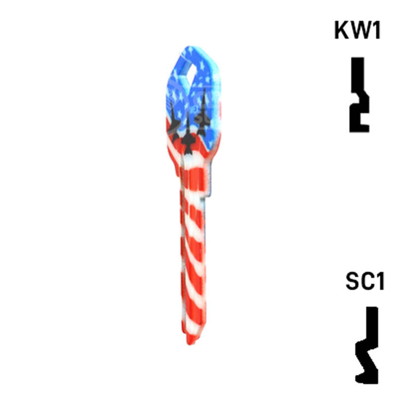 Residential Key Blanks | Happy Keys- US Salute Key (Choose Keyway) by ...