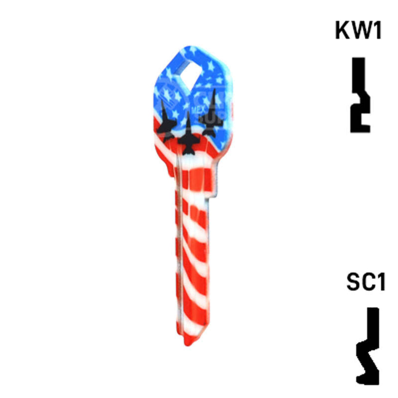 Happy Keys- US Salute Key (Choose Keyway)