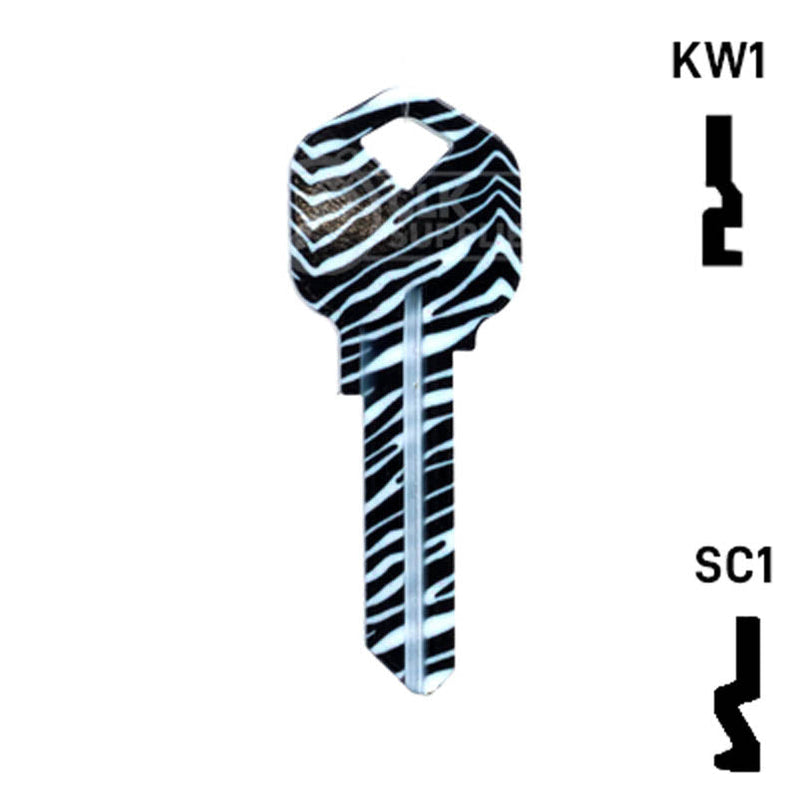 Residential Key Blanks | Happy Keys- Zebra Key (Choose Keyway) by ...