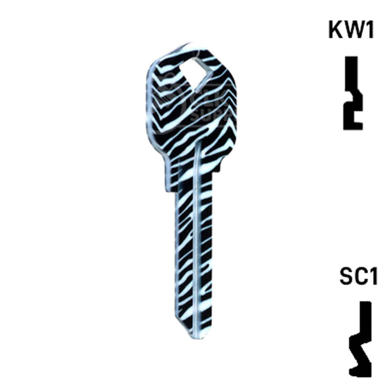 Residential Key Blanks | Happy Keys- Zebra Key (Choose Keyway) by ...