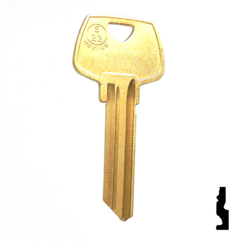 Commercial Key Blanks | S22, O1007LA Sargent Key by JMA USA | CLK Supplies