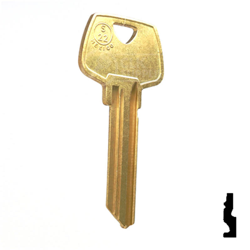 Uncut Key Blank | Sargent | S22, O1007LA