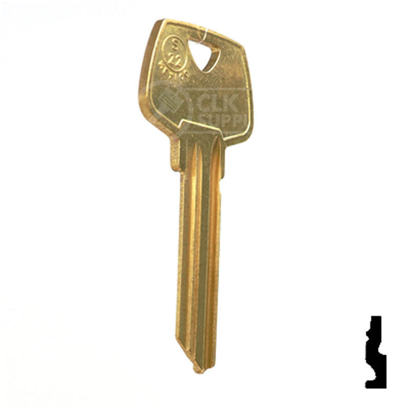 Commercial Key Blanks | S22, O1007LA Sargent Key by JMA USA | CLK Supplies