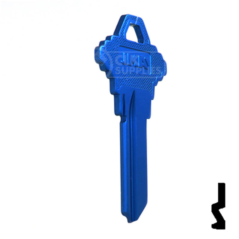 Uncut Aluminum Key Blank | Schlage SC1 | Navy Blue