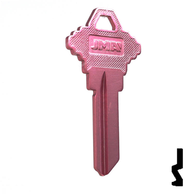 Uncut Aluminum Key Blank | Schlage SC1 | Pink