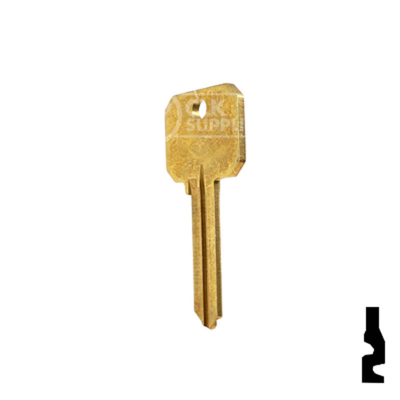 Uncut Key Blank | Arrow Keyway | DND-AR4-BR