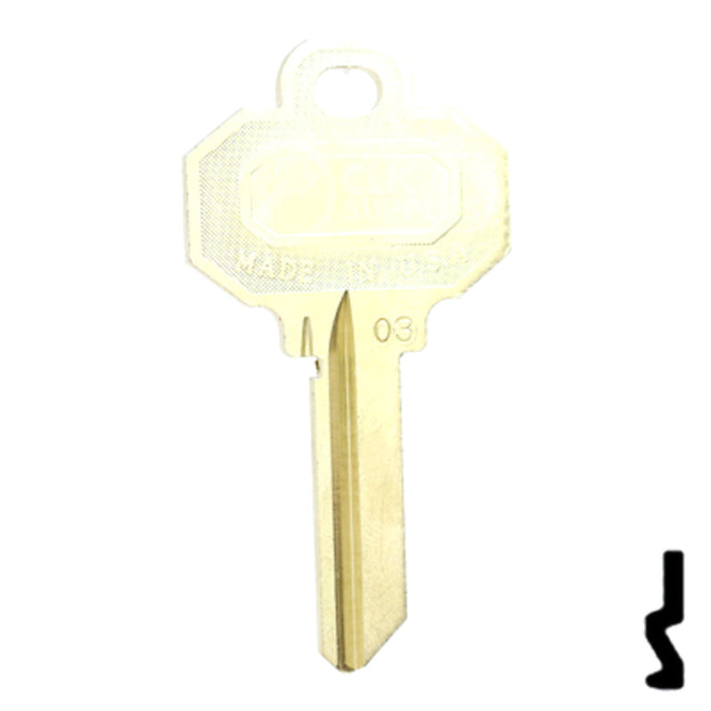 Uncut Key Blank | Baldwin | 1511