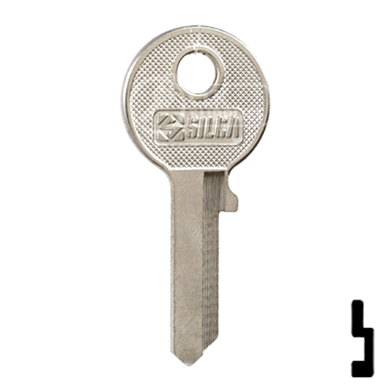 Uncut Key Blank | Dirak Fire Panel | EMK1-SI