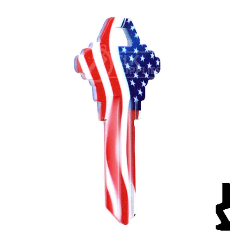 Residential Key Blanks | Happy Keys- Stars N Stripes Schlage SC1 by ...