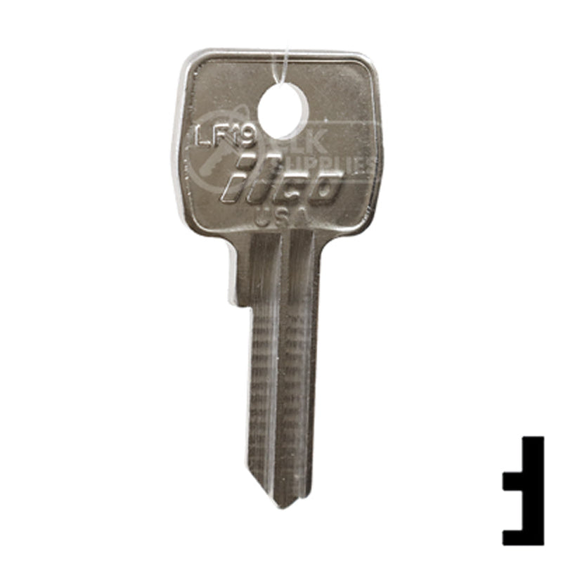 Uncut Key Blank | Lowe & Fletcher | LF19
