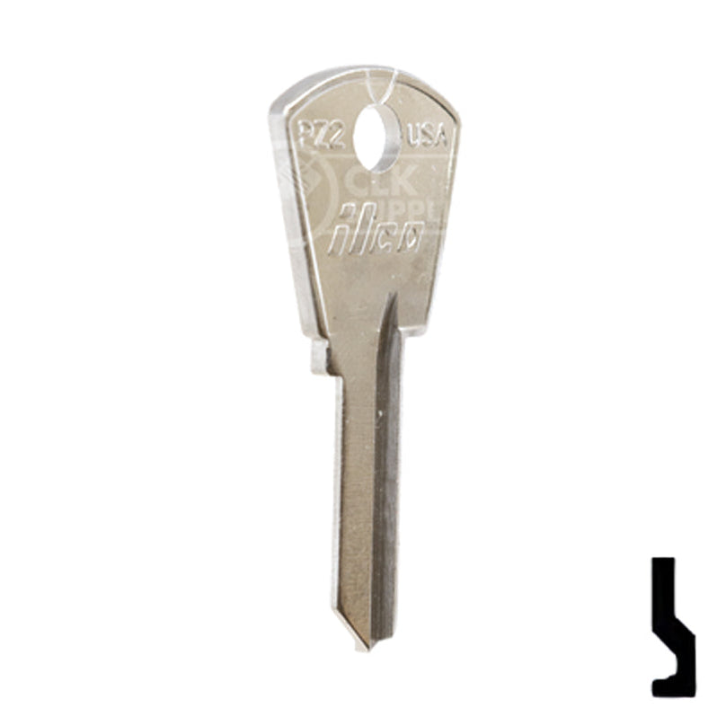 Uncut Key Blank | Papaiz | PZ2