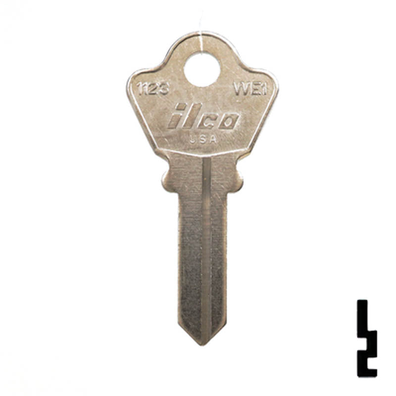 Residential Key Blanks | Uncut Key Blank | Welch | 1123 by Ilco | CLK Supplies